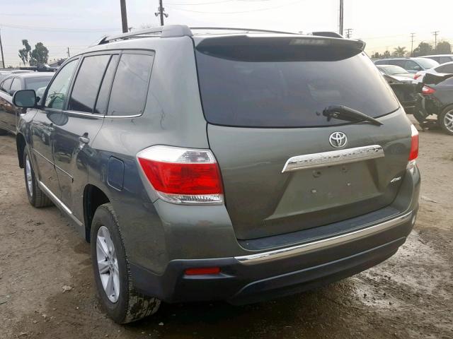 5TDBK3EH4DS178239 - 2013 TOYOTA HIGHLANDER, GREEN - price history ...